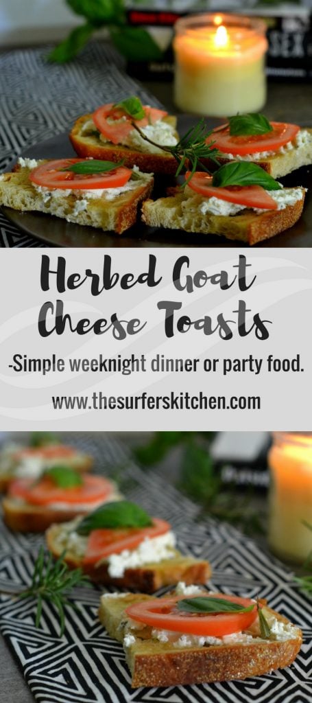 Herbed Goat Cheese Toasts with Fresh Summer Tomatoes | The Surfer's Kitchen